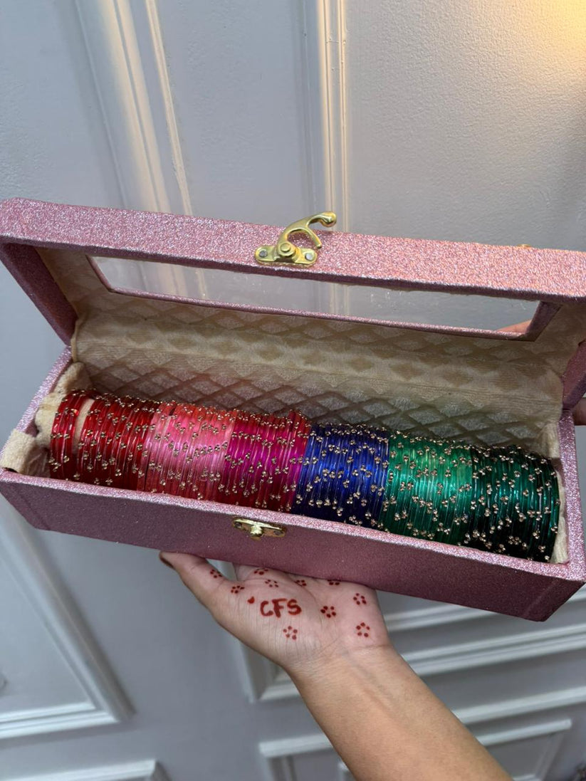 72 Bangles Set with Name Box 🩷 – Gift Craft